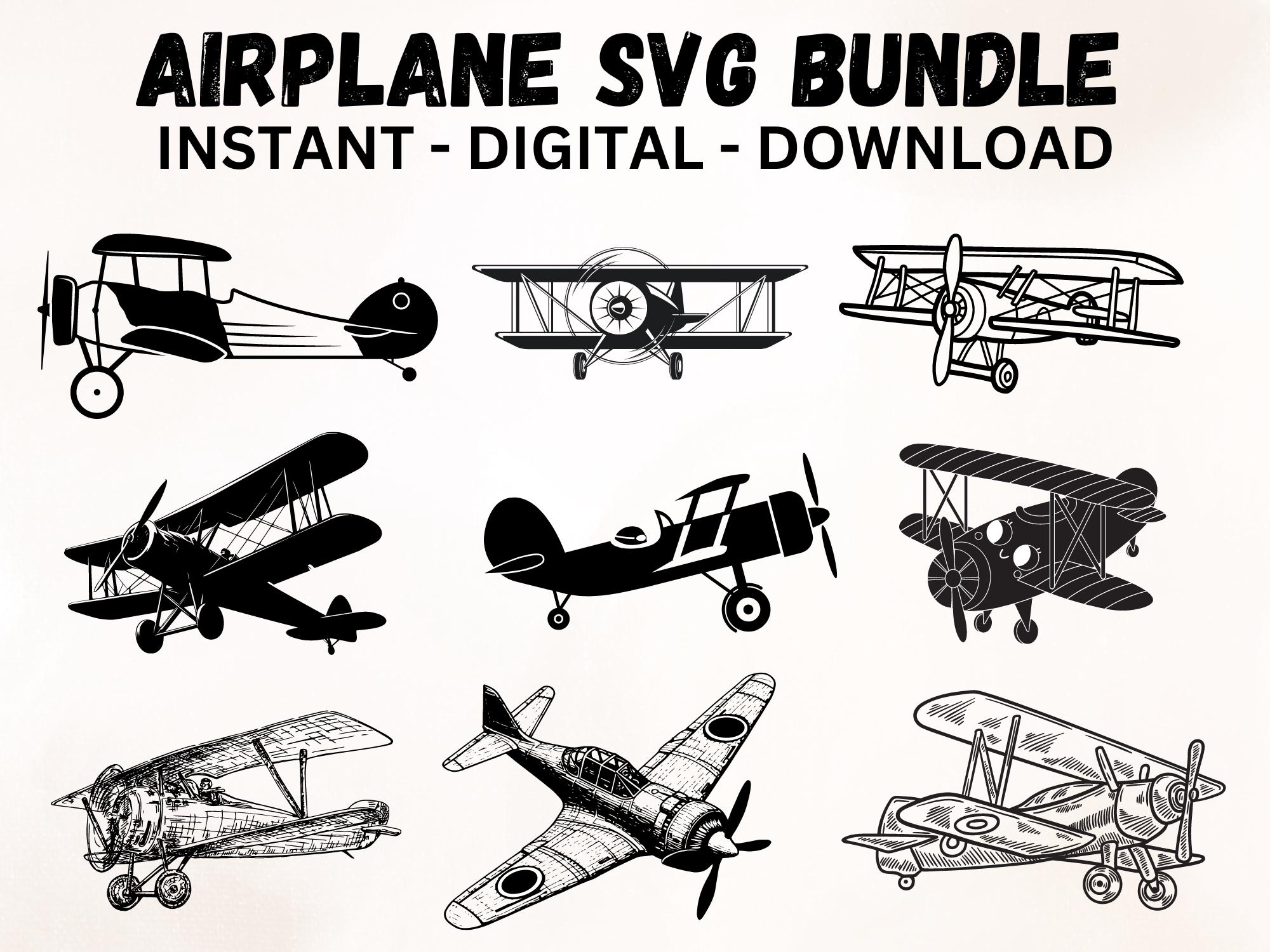 Biplane SVG, Airplane Clipart, Airplane Svg, Fly Svg, Aircraft Svg ...