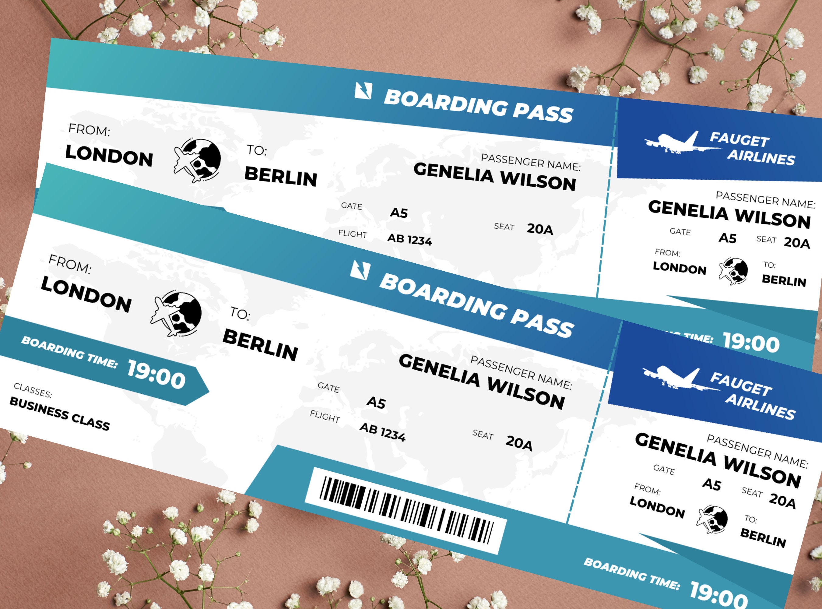 Editable Boarding Pass Template: Surprise Gift (canva Template) - Etsy