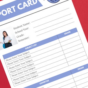 Homeschool Report Card Template: Editable Printable (PDF, Word) - Etsy