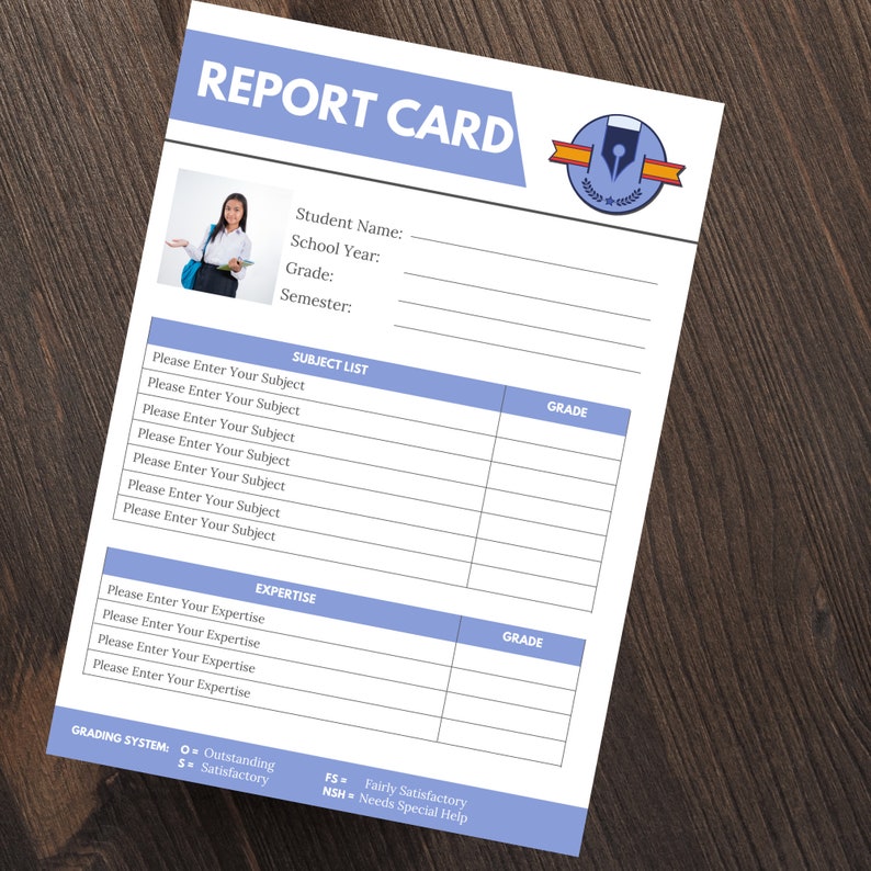 Homeschool Report Card Template: Editable Printable (PDF, Word) - Etsy