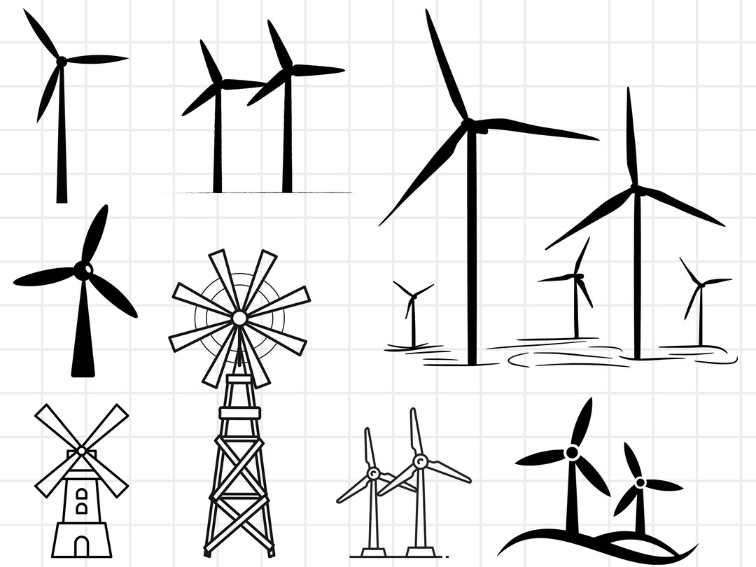 Windmill SVG Bundle, Windmill Vector, Windmill Outline, Windmill Cut ...