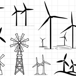 Windmill SVG Bundle, Windmill Vector, Windmill Outline, Windmill Cut ...
