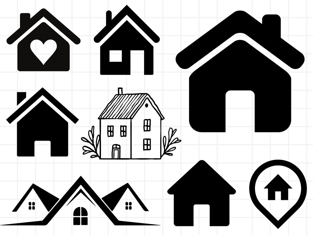 Little House Svg Bundle, Roof House Svg, House Outline Svg, Floral ...