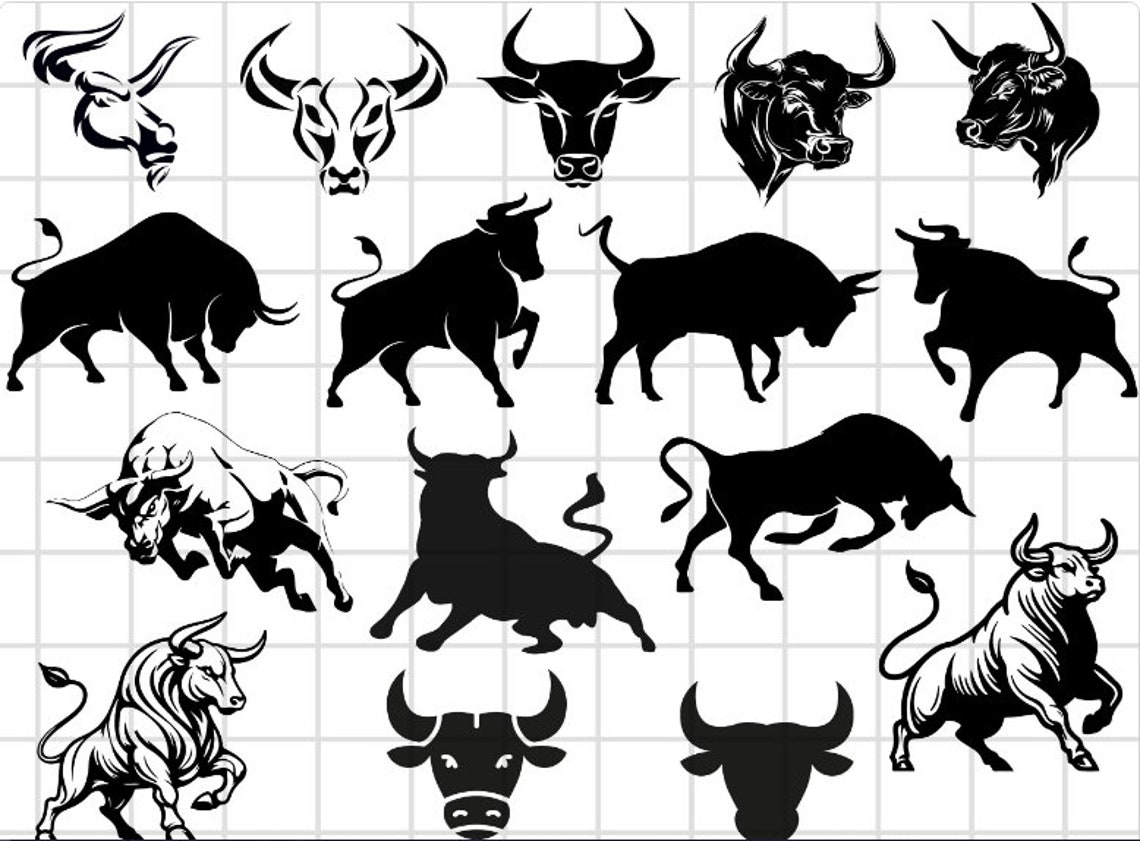 Bull SVG Bundle, Bull Clipart Bundle, Bull Cut Files, Bull Cricut, Bull ...