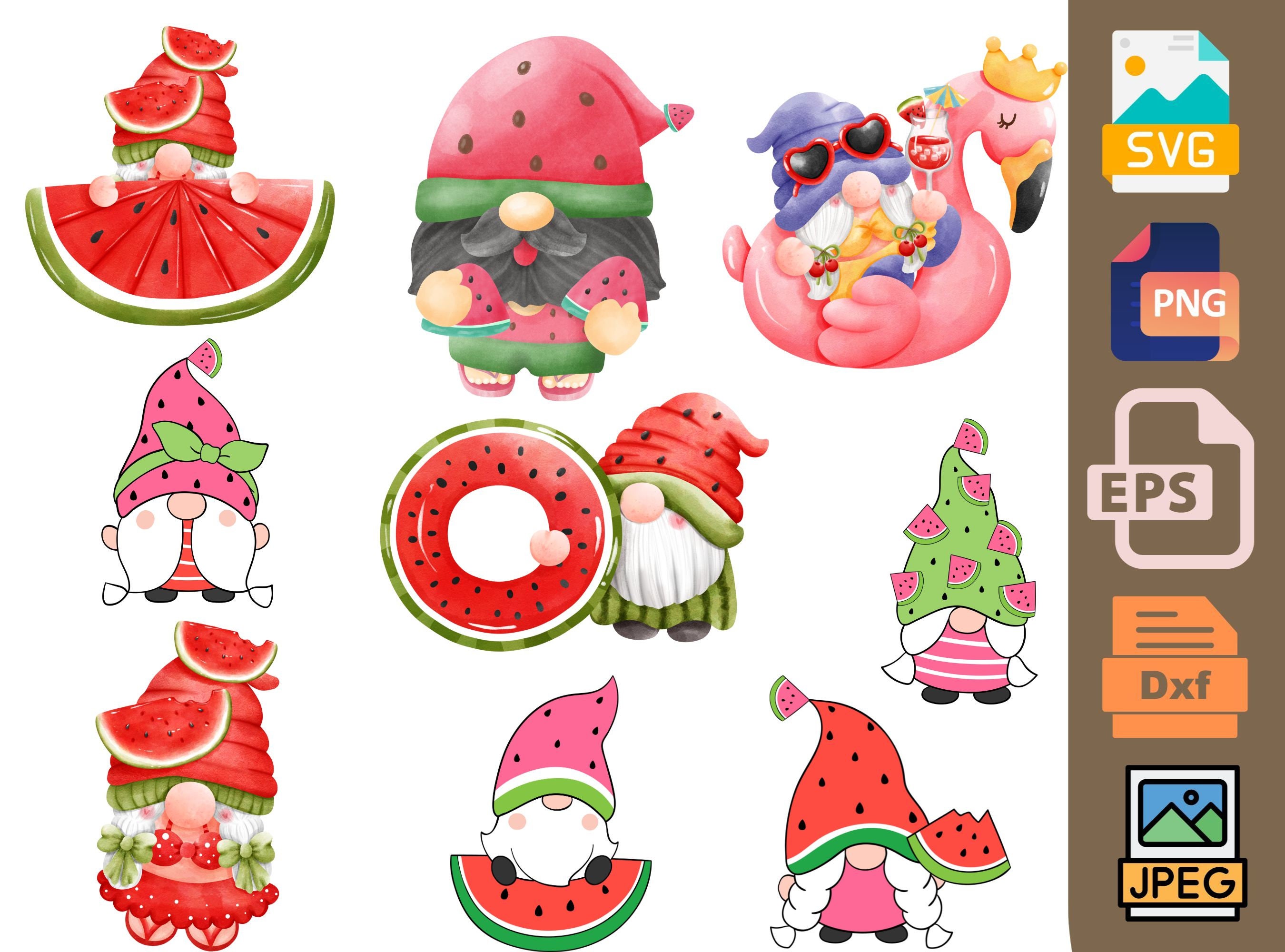 Watermelon Gnome Clipart/ Summer Gnomes Clipart/summer Fruit - Etsy