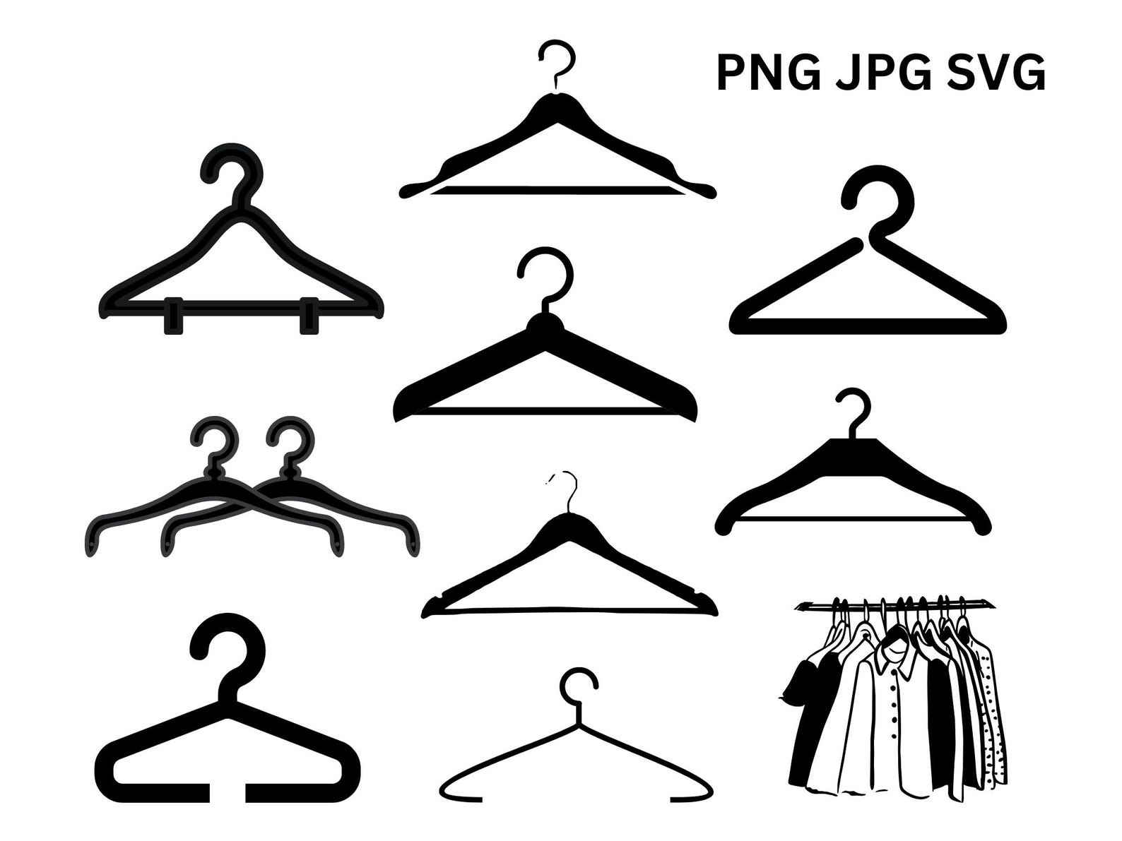 Hanger SVG Bundle, Hanger Vector, Wood Hanger Svg, Hangers Svg, Coat ...