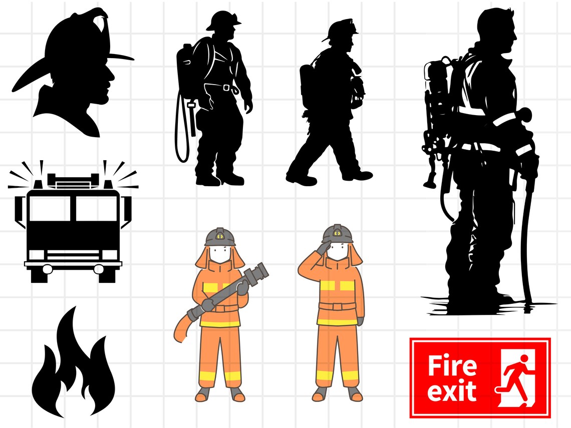 Firefighter SVG Bundle, Firefighter PNG Bundle, Firefighter Clipart ...