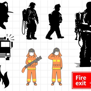 Firefighter SVG Bundle, Firefighter PNG Bundle, Firefighter Clipart ...