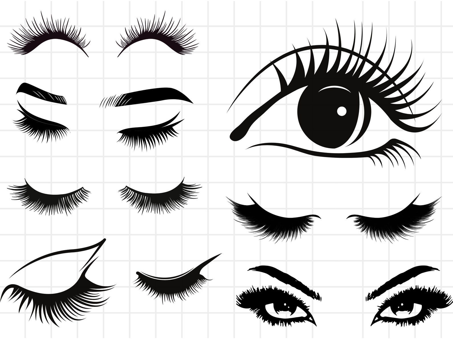Eyelash Svg, Eyelash Svg Bundle, Eyelashes Svg, Eye Lashes Svg, Eye ...