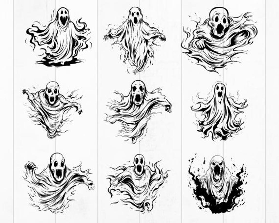 Ghost Bundle Svg, Spooky Svg, Halloween Svg, Spooky Ghosts Svg, Ghosts ...