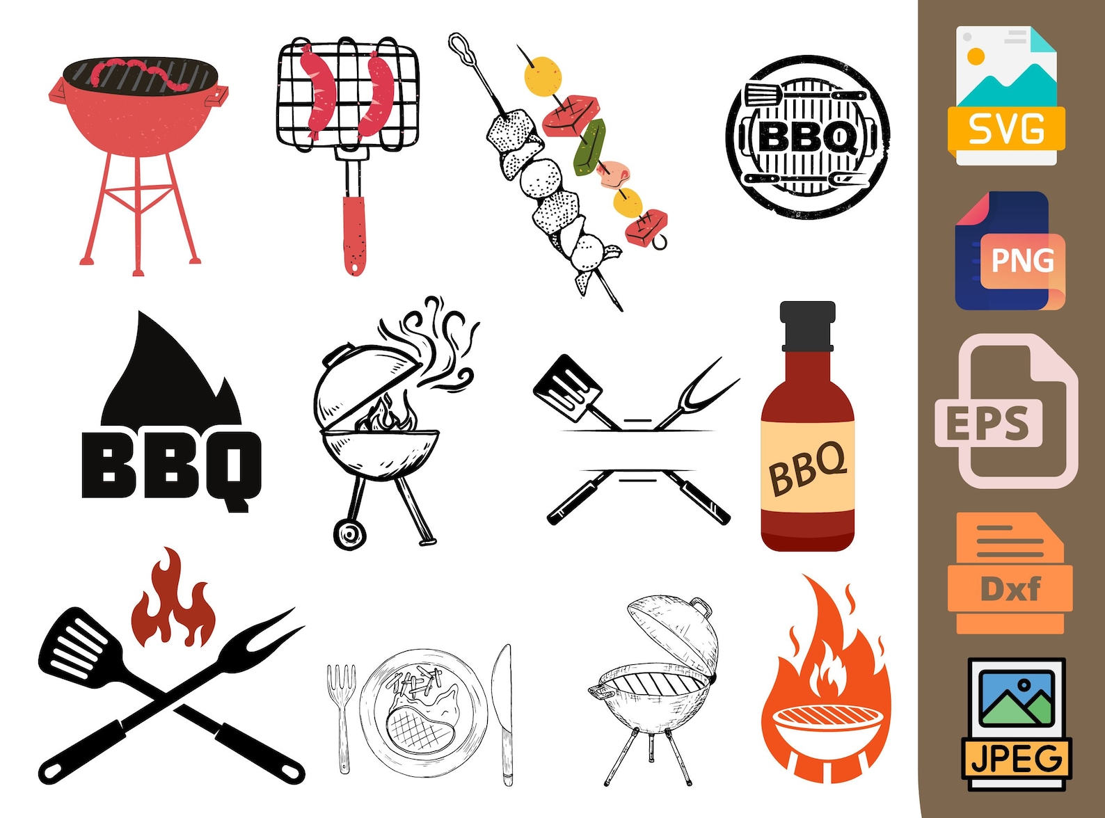 BBQ Svg\ BBQ Svg Files\ BBQ Svg Bundle\ Barbeque Svg\ Barbeque Clipart ...