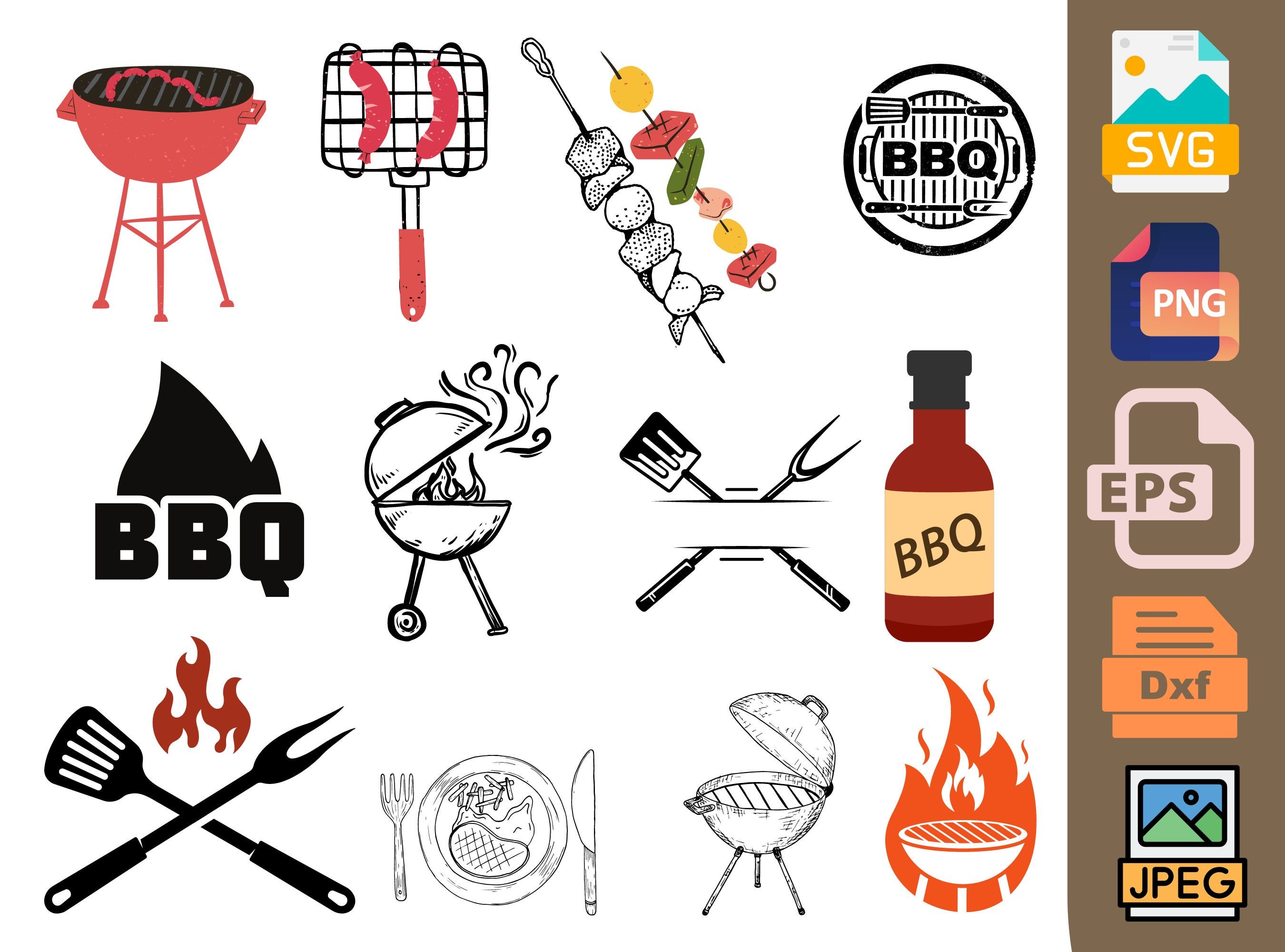 BBQ Svg BBQ Svg Files BBQ Svg Bundle Barbeque Svg Barbeque - Etsy Canada