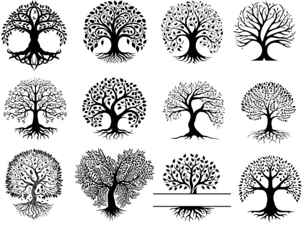 Tree of Life |tree Monogram | Celtic Tree Cliparts Bundle | Yggdrasil ...