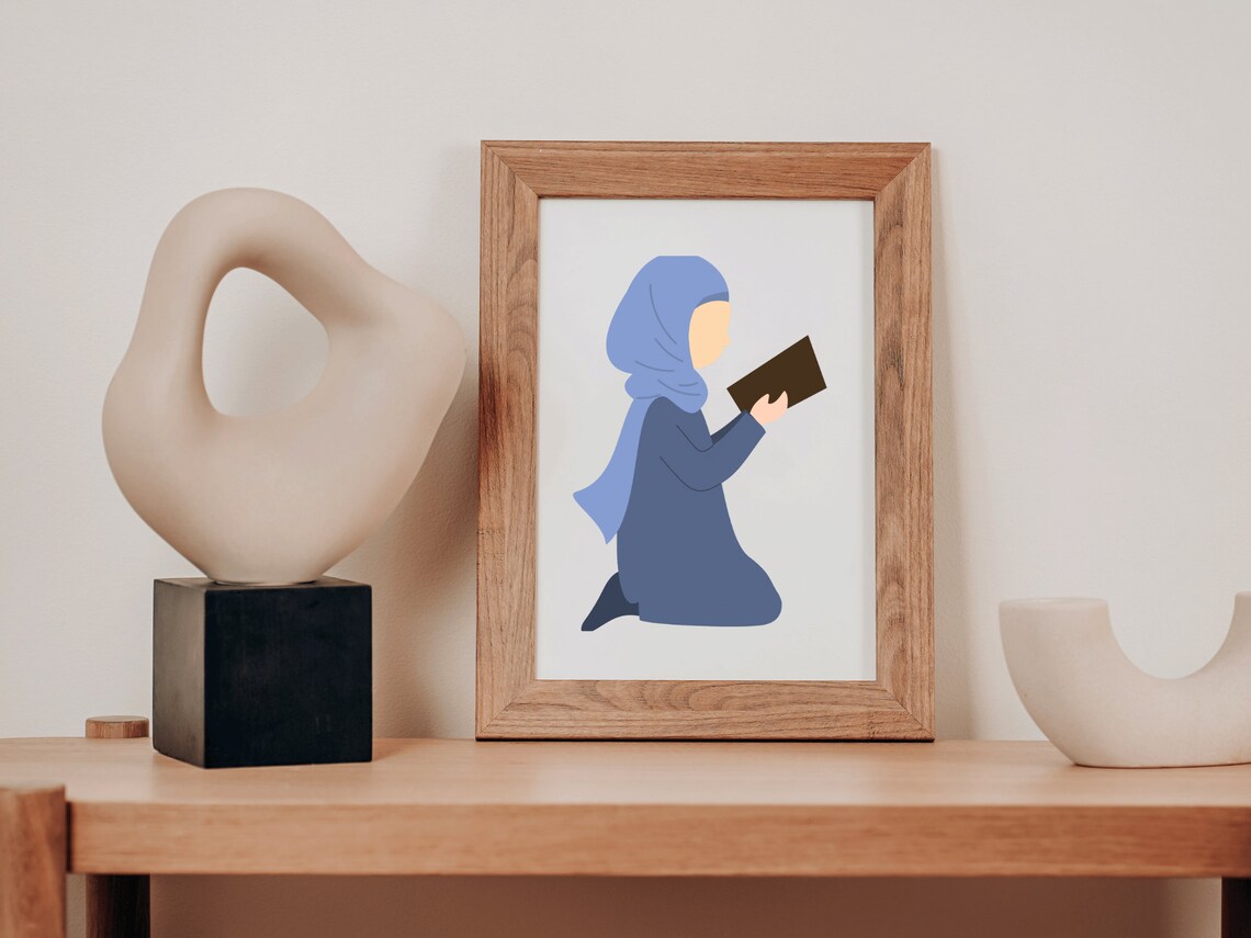 Muslim Girls Svg, Muslim Woman Svg, Beautiful Girl With Hijab SVG ...