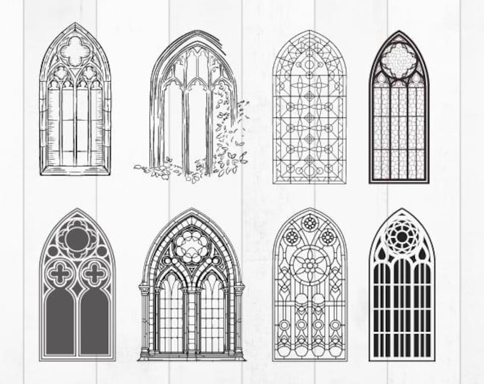 Gothic Window Set Templates. Cathedral Window Files. All Formats Pdf ...