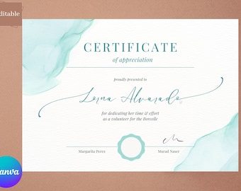 Modern Certificate of Appreciation Printable Appreciation Award ...