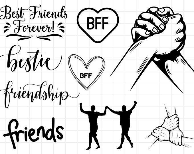 Best Friends SVG Bundle, Friendship Svg Bundle, Friends Forever Svg ...