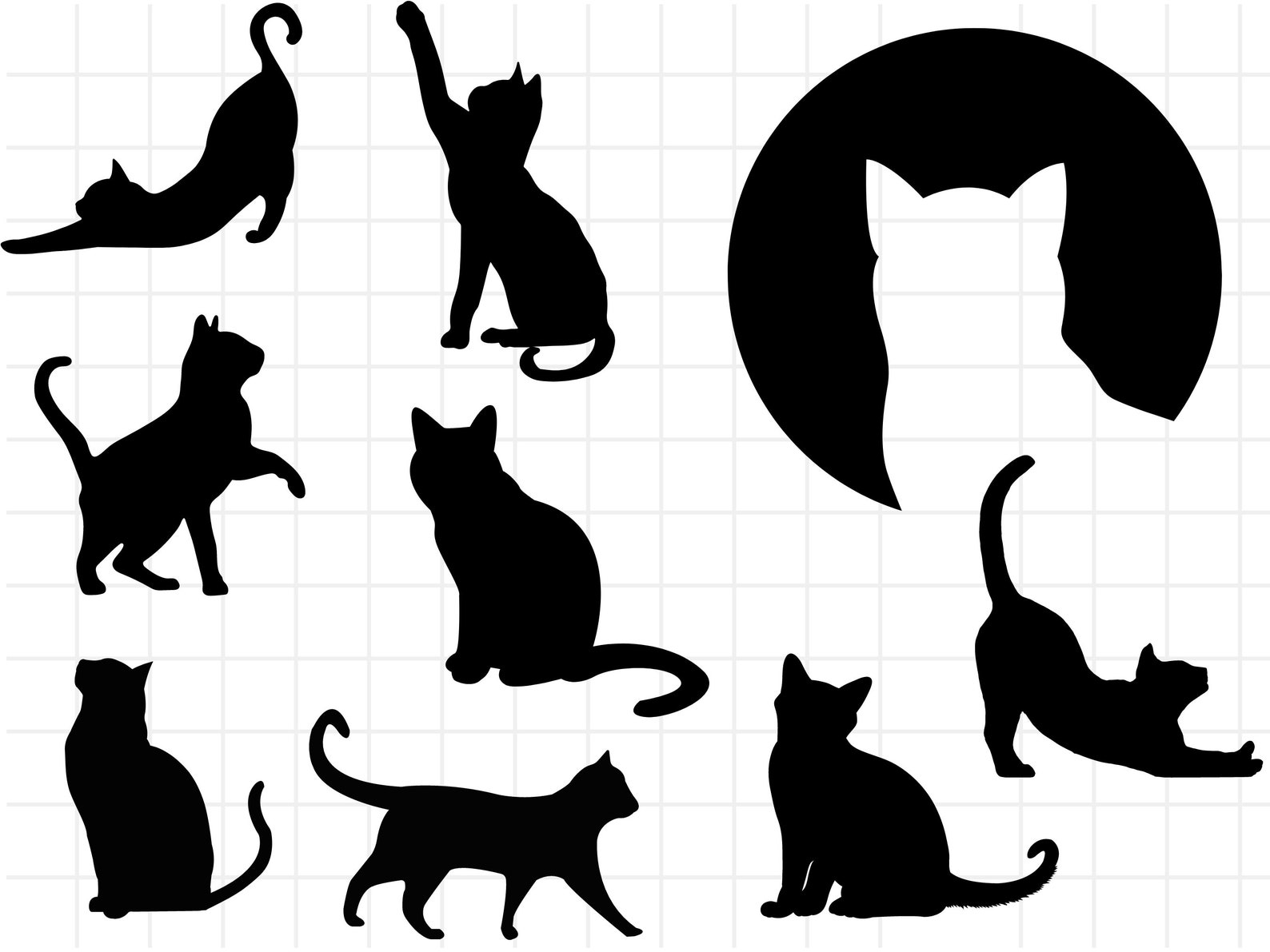 CATS Bundle SVG, CATS Svg Cut Files for Cricut, Cats Clipart, Cat ...