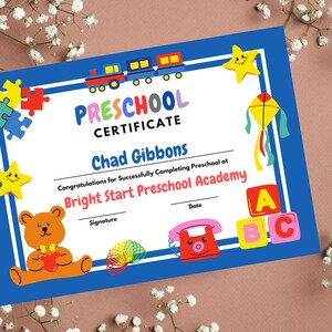 Editable Preschool Diploma| Printable School Diploma Certificate ...
