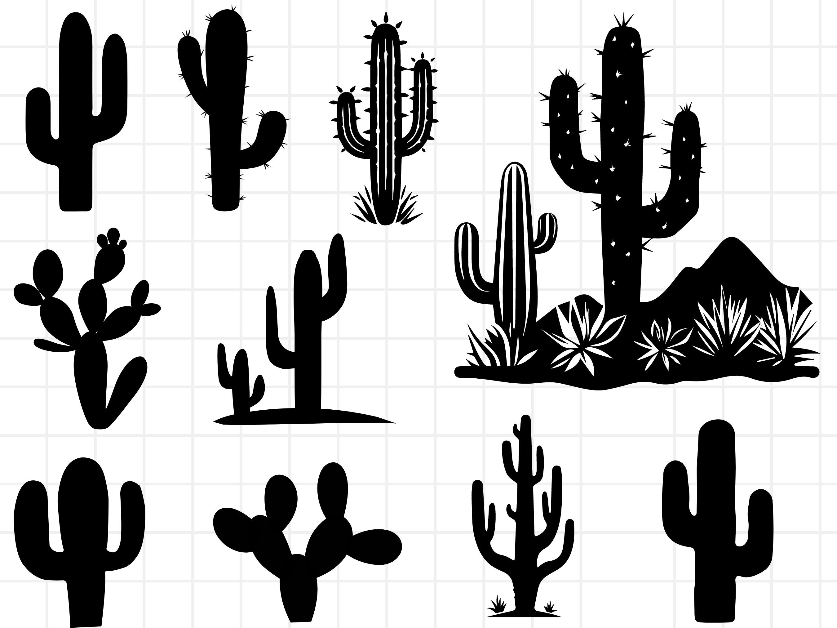 Cactus SVG Bundle Cactus Flower SVG File Succulent Png for Shirts Cacti ...