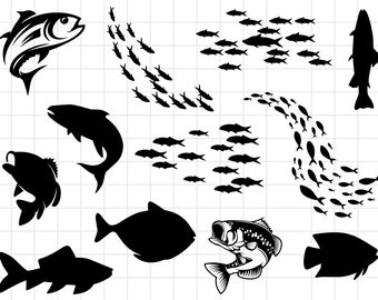 Fish SVG Bundle, Fish SVG, Fish Vector, Tropical Fish Svg, Fish ...