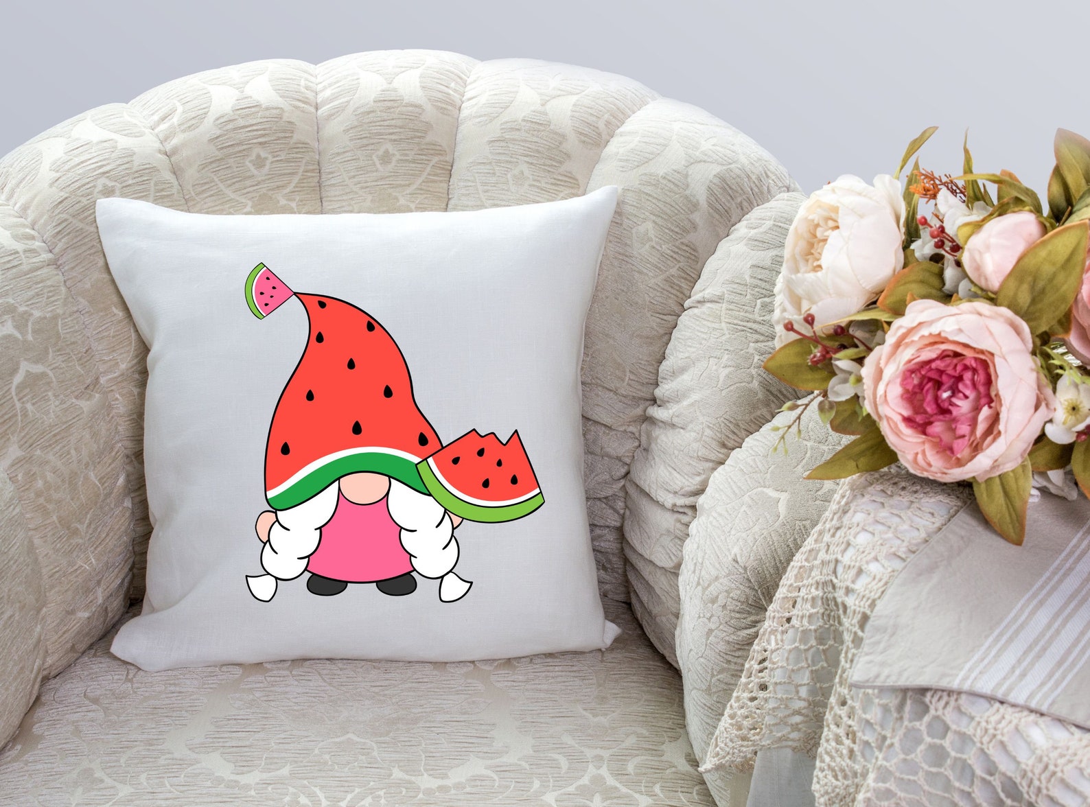 Watermelon Gnome Clipart/ Summer Gnomes Clipart/summer Fruit Clipart ...