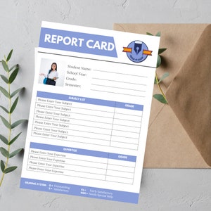Homeschool Report Card Template: Editable Printable (PDF, Word) - Etsy