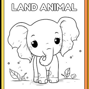 Wild Animal Coloring Pages: Fun Kids Activity (digital Download) - Etsy
