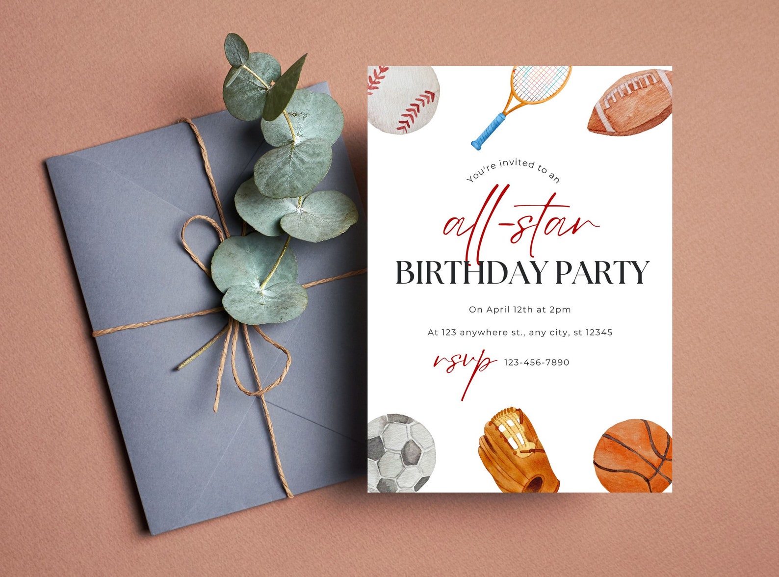 Editable Sports Birthday Invitation/ Sports Invitation/sports ...