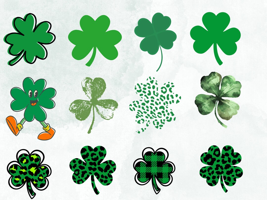 Shamrock Svg Bundle, Clover Svg, St Patrick's Day Svg, Leaf Clover Svg ...