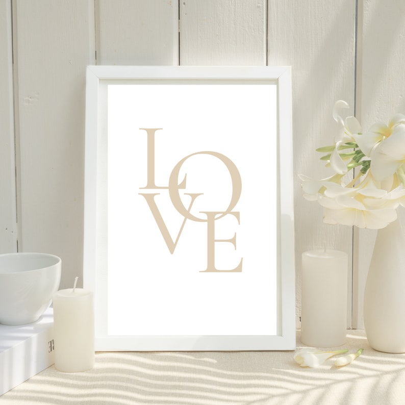 Love Printable Wall Art, Love Sign, Modern Bedroom Poster ...
