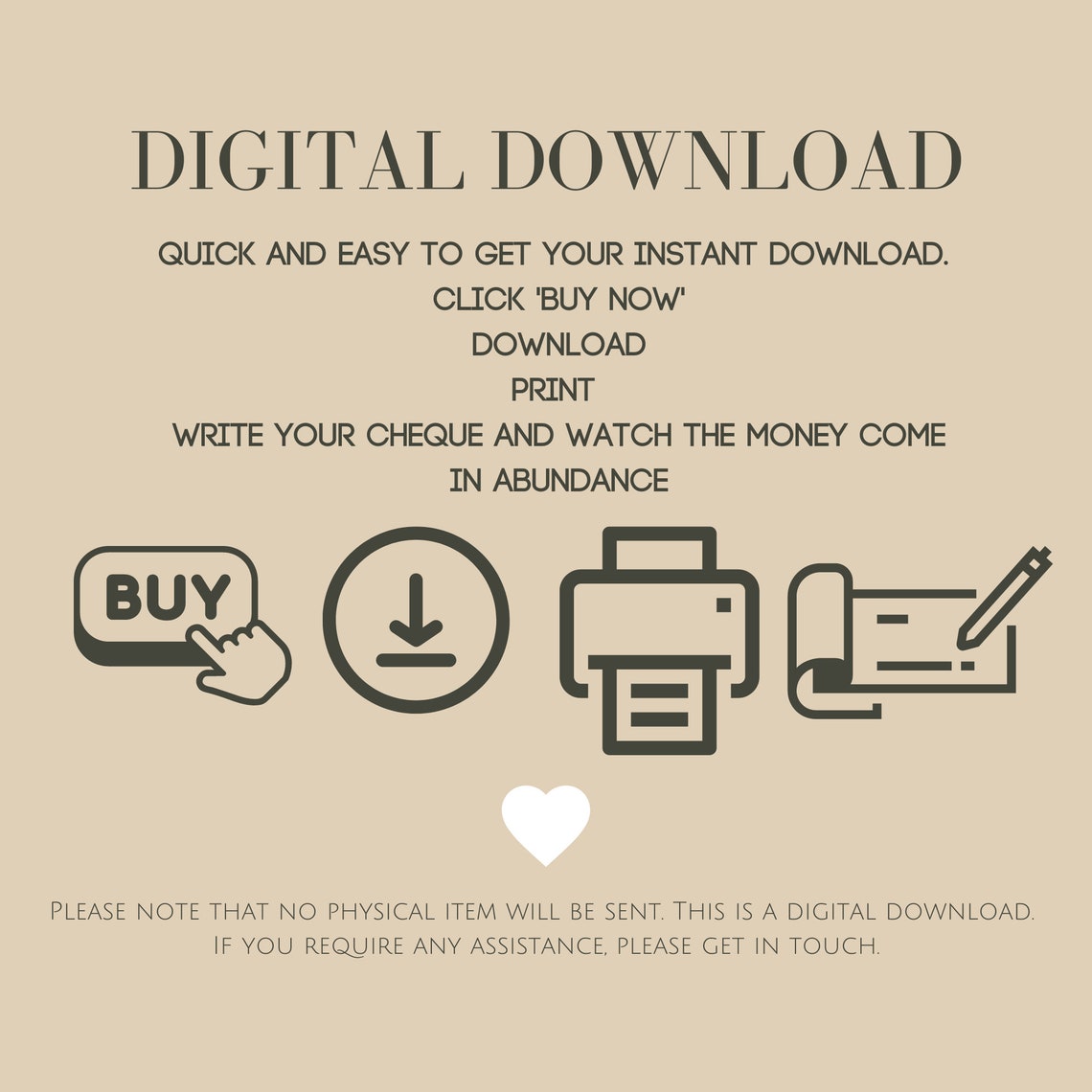 Manifestation Cheque Money Abundance for Law of Attraction Vision Board ...