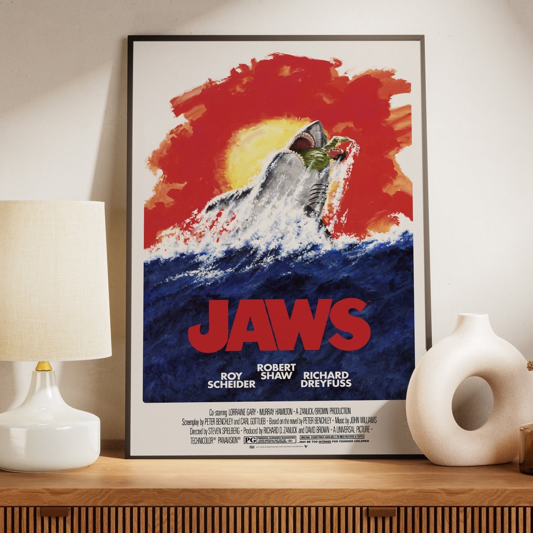 Jaws Posters, Movie Posters, Canvas Wall Art, High Quality Print, Wall Print, Canvas Wall Print ...