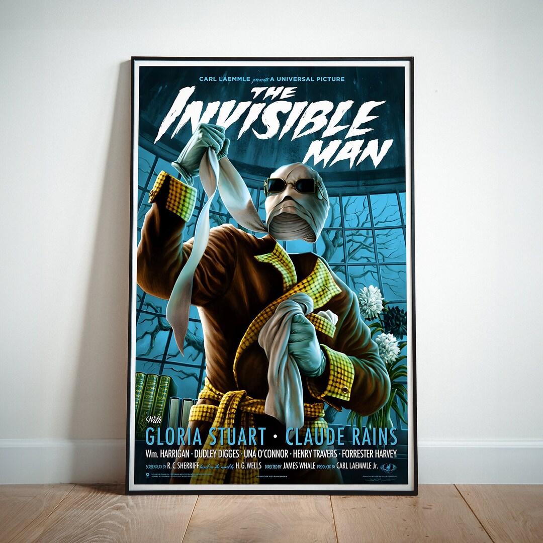 The Invisible Man Poster, Movie Posters, Canvas Wall Art, High Quality ...