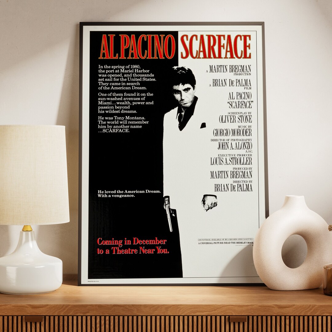 Scarface Posters, Movie Posters, Canvas Wall Art, High Quality Print ...