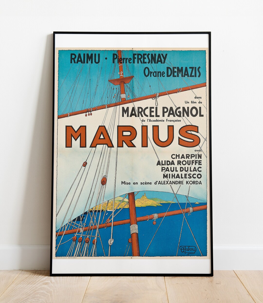 Marius Movie Poster, 1930's Movie Posters, Canvas Wall Art, Rolled ...