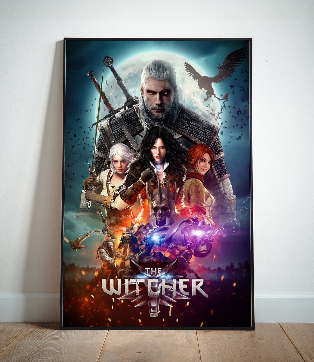 The Witcher Wild Hunt Poster, Game Posters, Canvas Wall Art, High ...