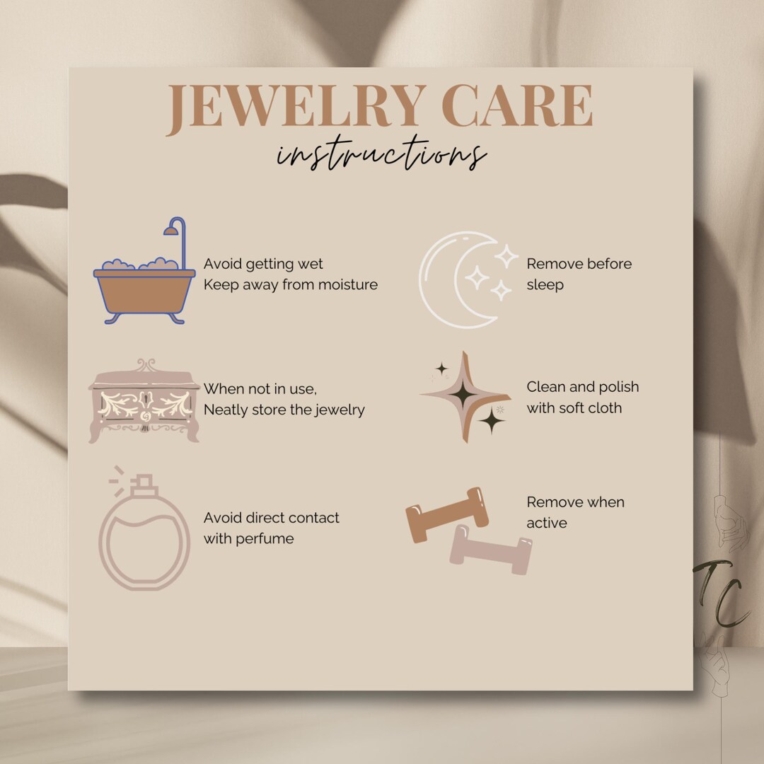Jewellery Care Card Template Small Businesses Templates Jewellery Store ...
