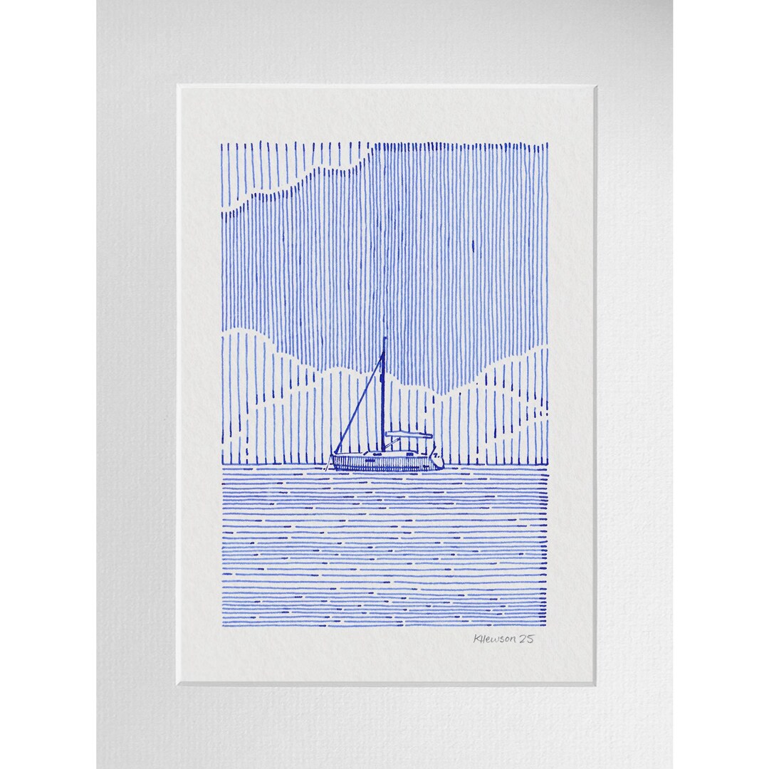 Horizon - Pen and Ink Drawing Print - Etsy