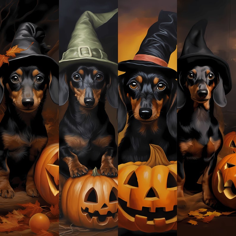 Dachshund Halloween Png, Dachshund Wall Art, Halloween Decor, Unique ...