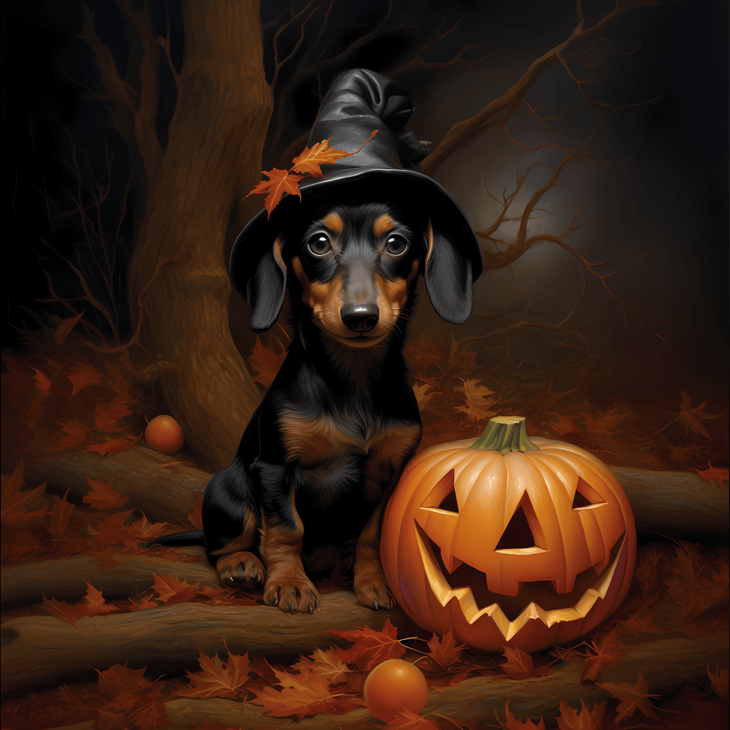 Dachshund Halloween Png, Dachshund Wall Art, Halloween Decor, Unique ...