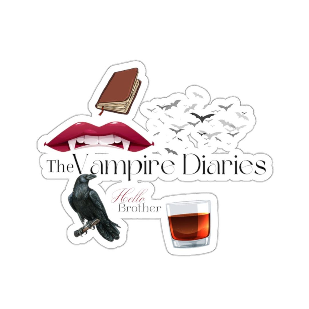 Vampire Diaries Sticker Pack, Kiss-cut Stickers, Laptop Decal ...
