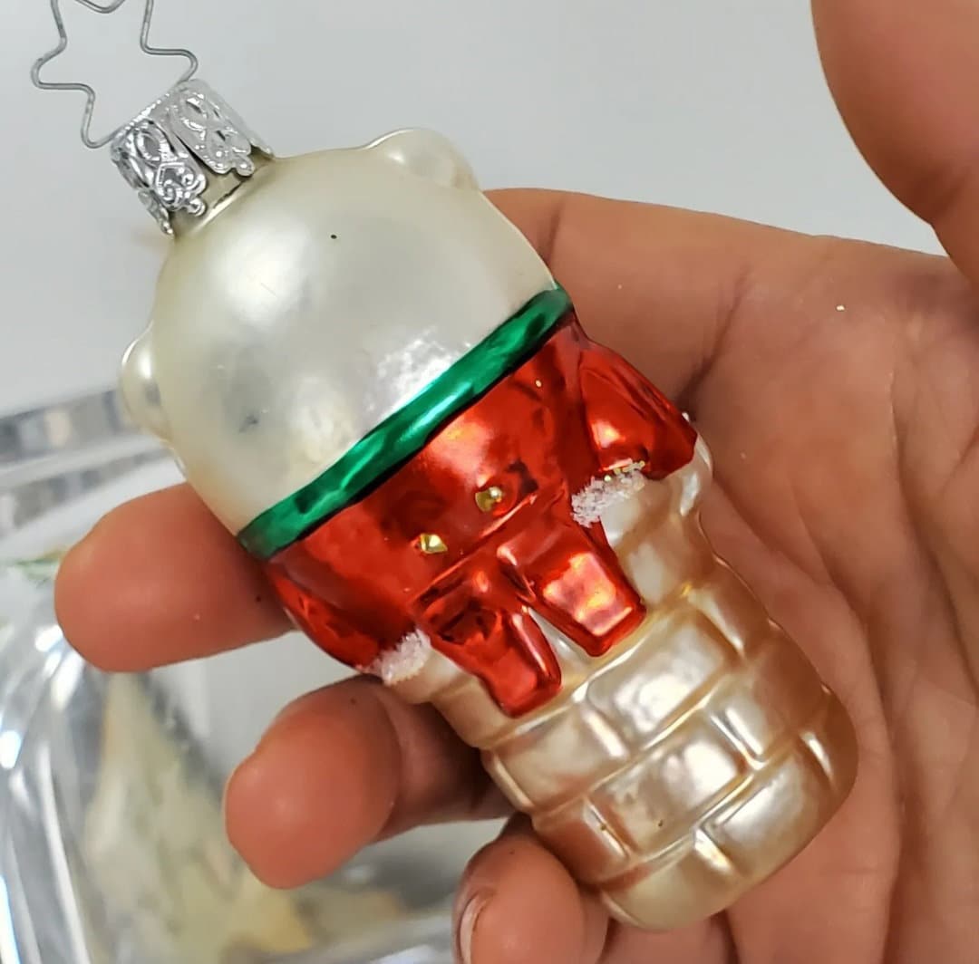 Vintage Inge Glass Blown Humpty Dumpty Christmas Ornament Nursery Ryme ...