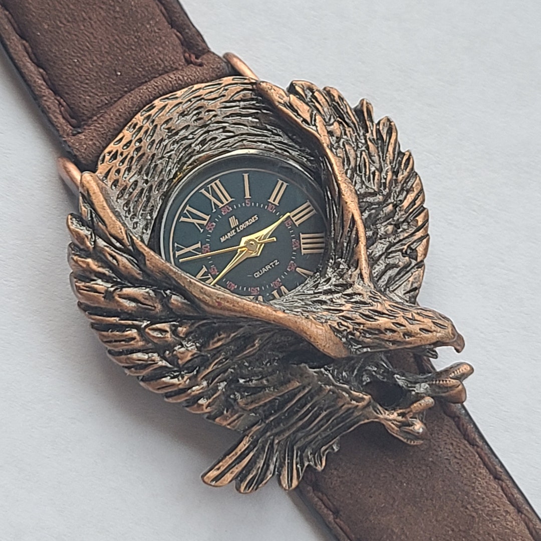 Vintage Eagle Copper "marie LOURDES Watch" American Eagle Hawk Falcon ...