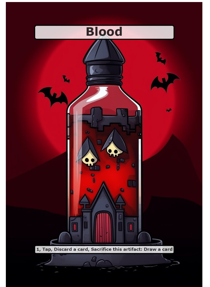 Bat and Blood Tokens for MTG (3 Cards) [2-sided] - Etsy