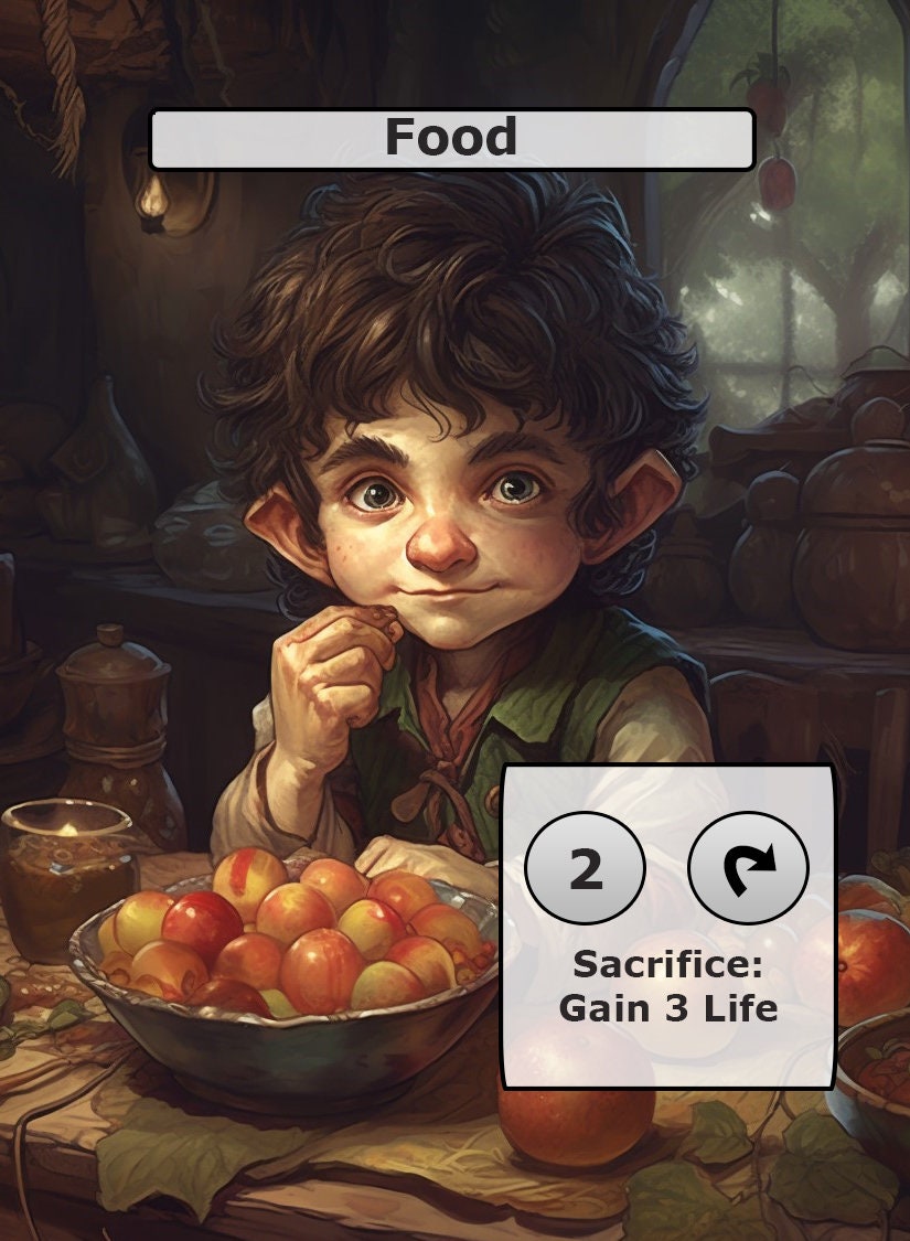 Halfling/food Tokens for MTG (3 Cards) [2-sided] - Etsy