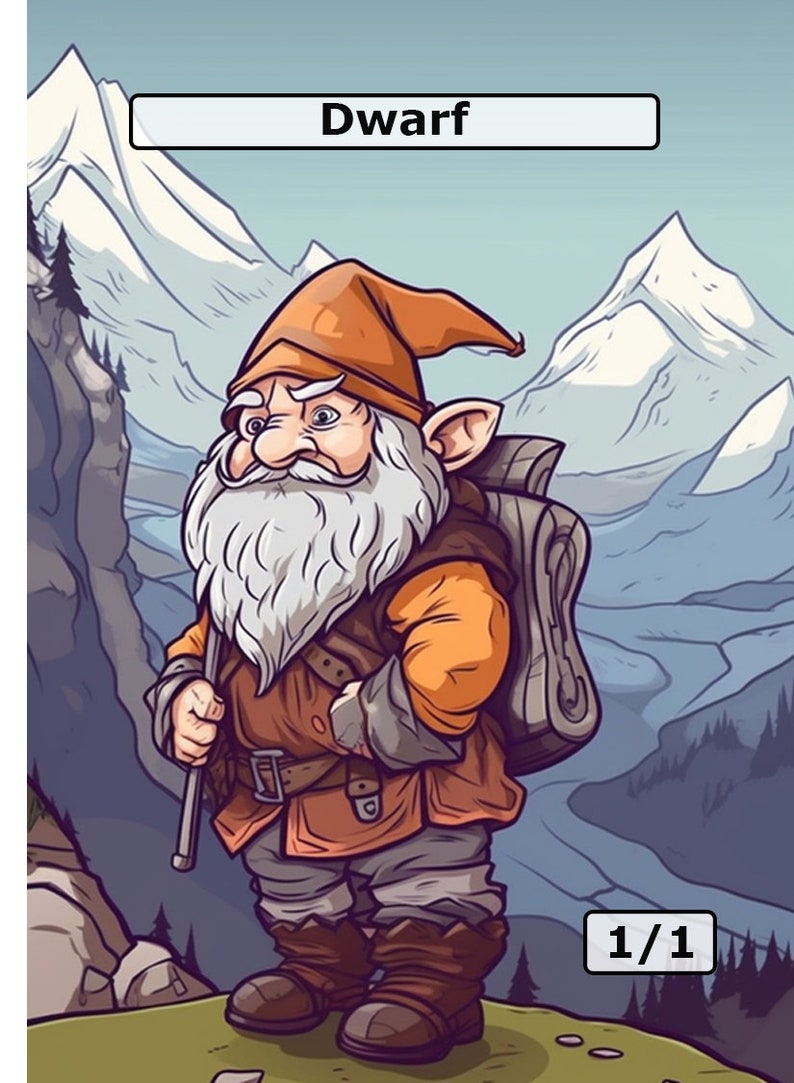 Dwarf Tokens for MTG 3 Cards 2-sided - Etsy