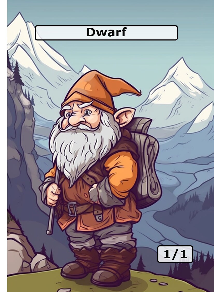 Dwarf Tokens for MTG 3 Cards 2-sided - Etsy