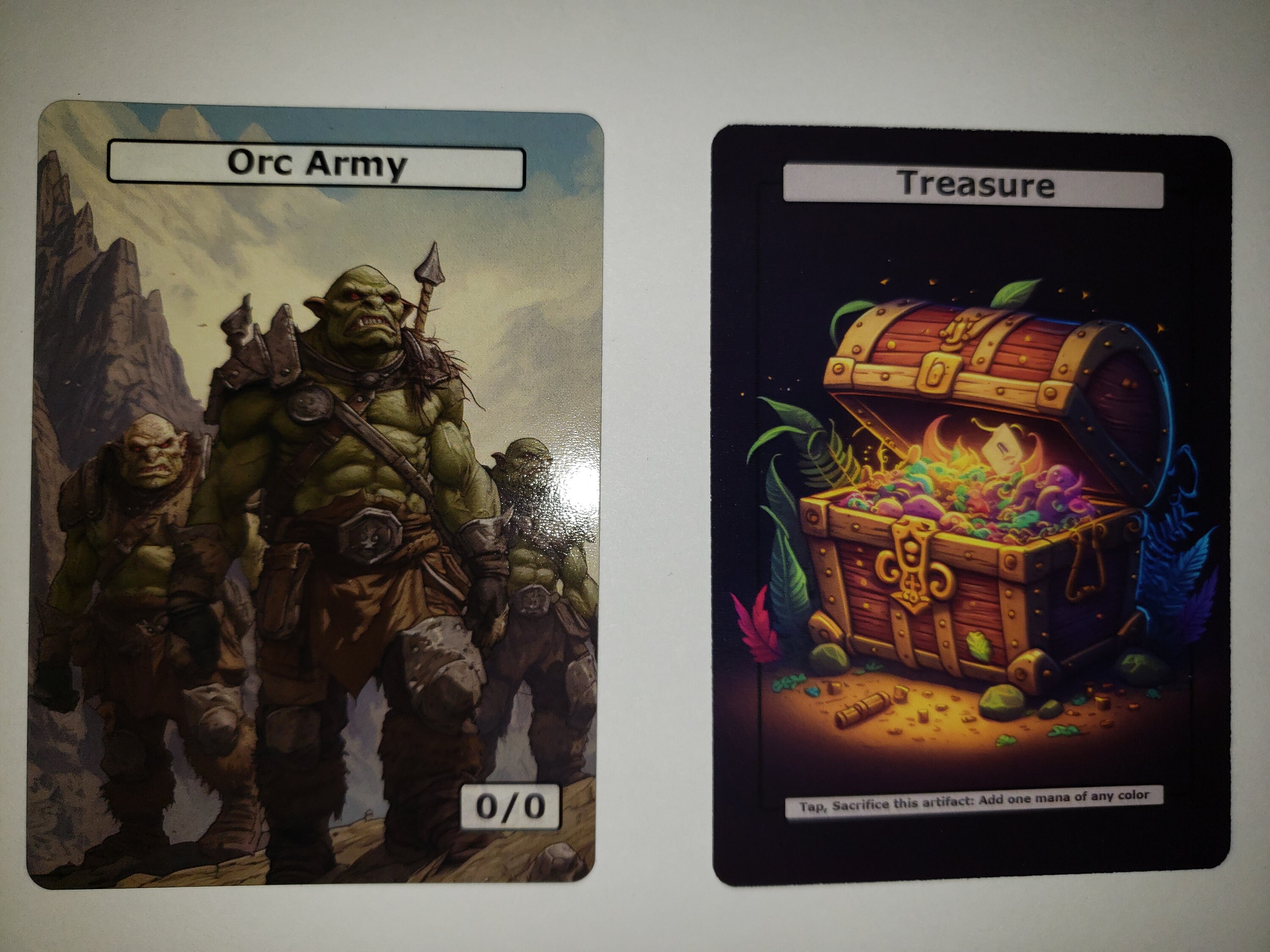 Orc Army/treasure Tokens for MTG (3 Cards) [2-sided] - Etsy