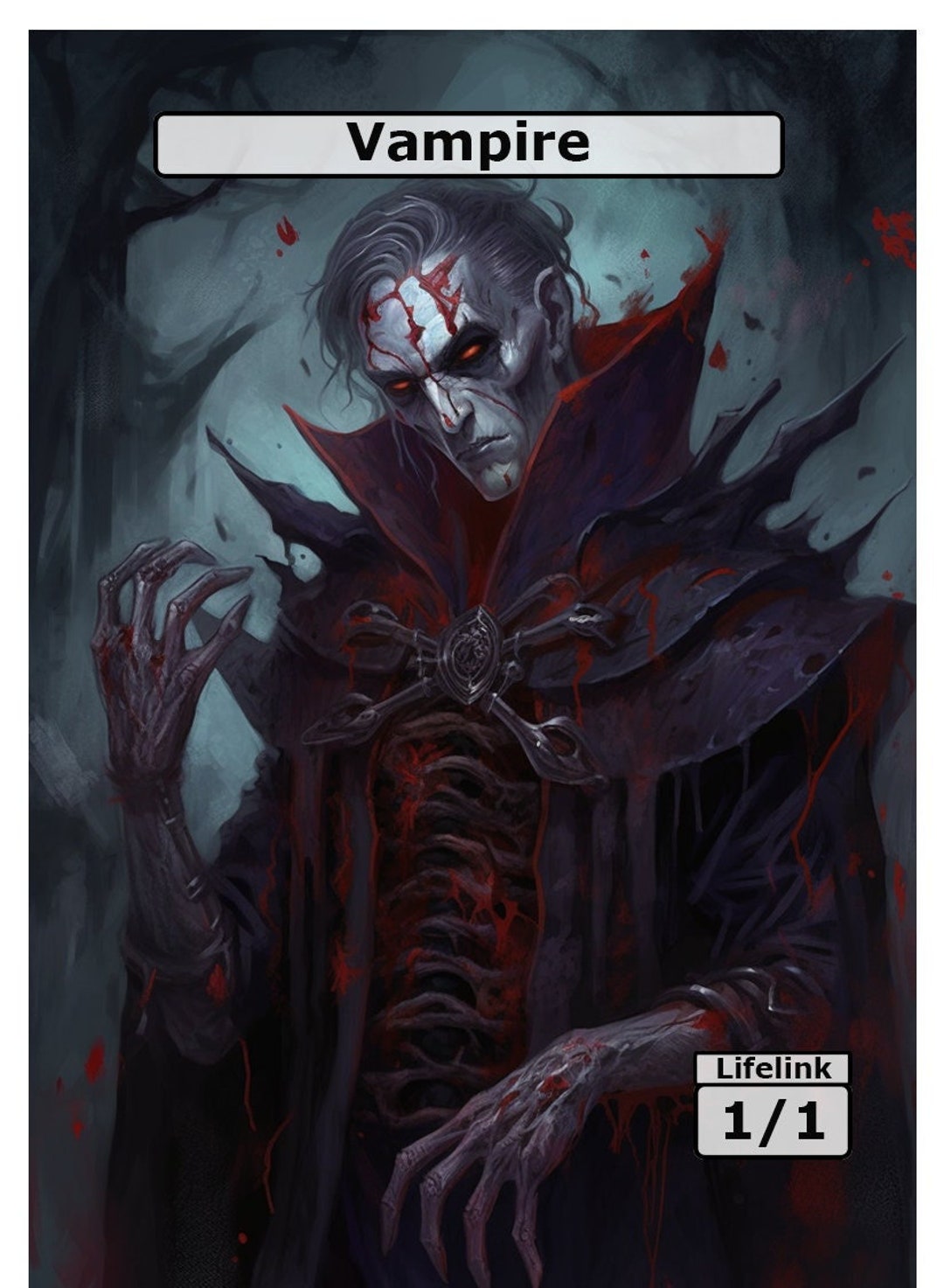 Vampire Tokens for MTG 3 Cards 2-sided - Etsy